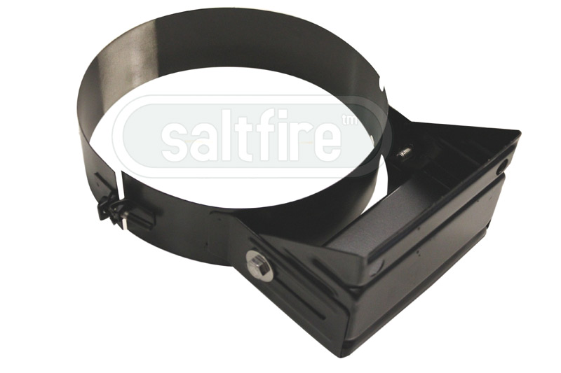 Flat Adj Wall Support 6" BLACK - Chimney/Flue Products | Woodburning ...